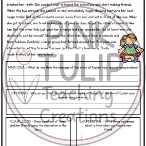 Comprehension Worksheets - Reading Strategies Set #10 - Etsy