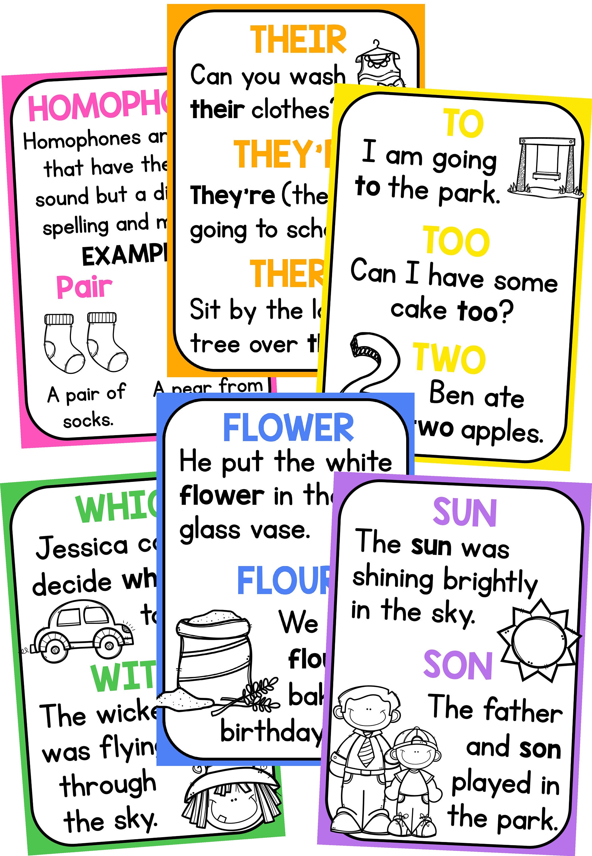 Homophones Posters - Classroom Decor - Etsy