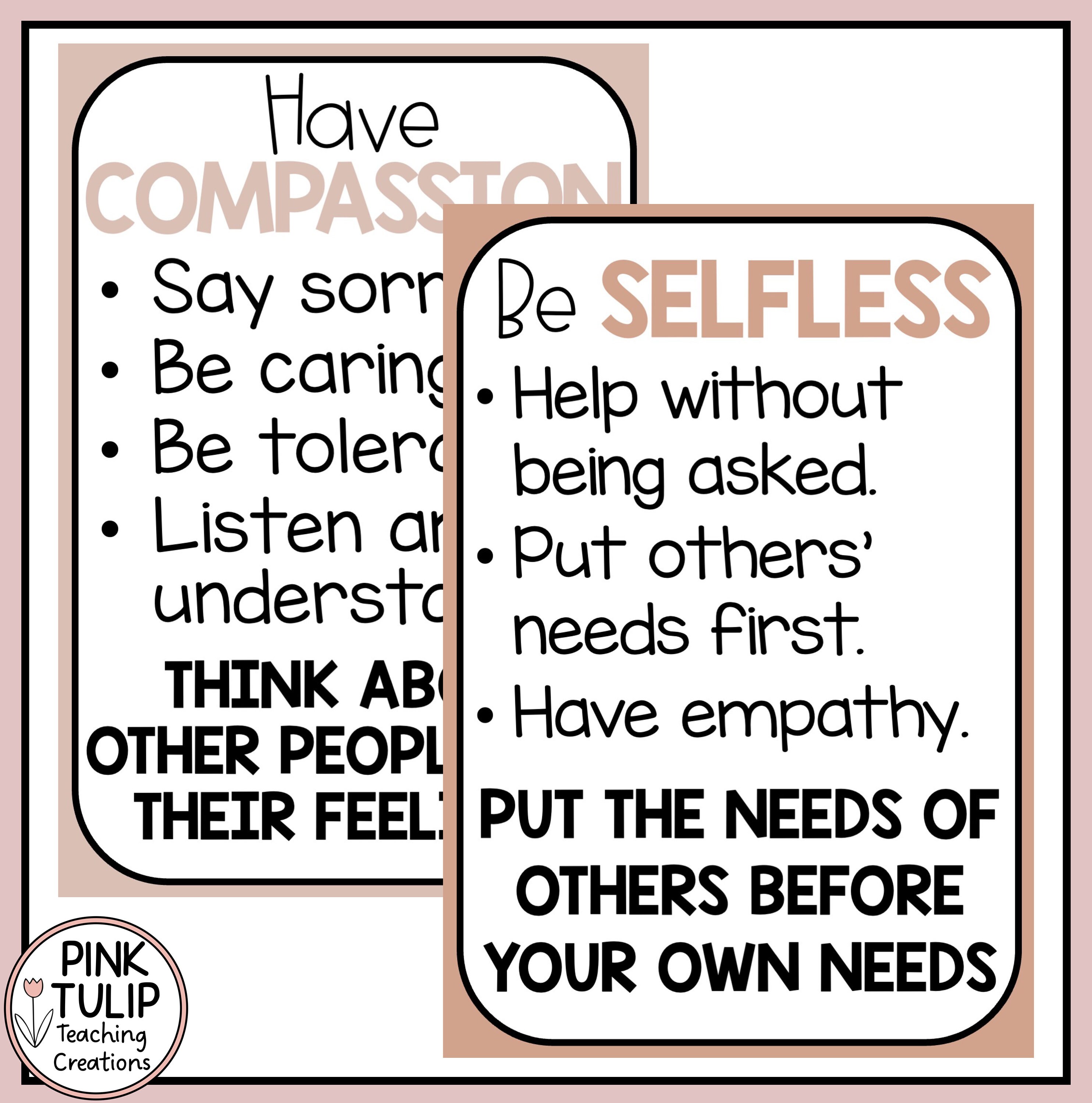 Kindness Posters - Earth Tones Classroom Decor - Etsy