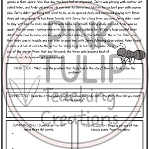 Comprehension Worksheets - Reading Strategies Set #3 - Etsy