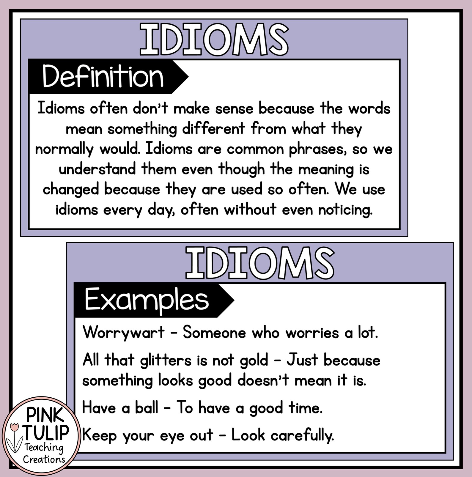 Idioms Shared Reading Powerpoint - Guided Teaching - Etsy