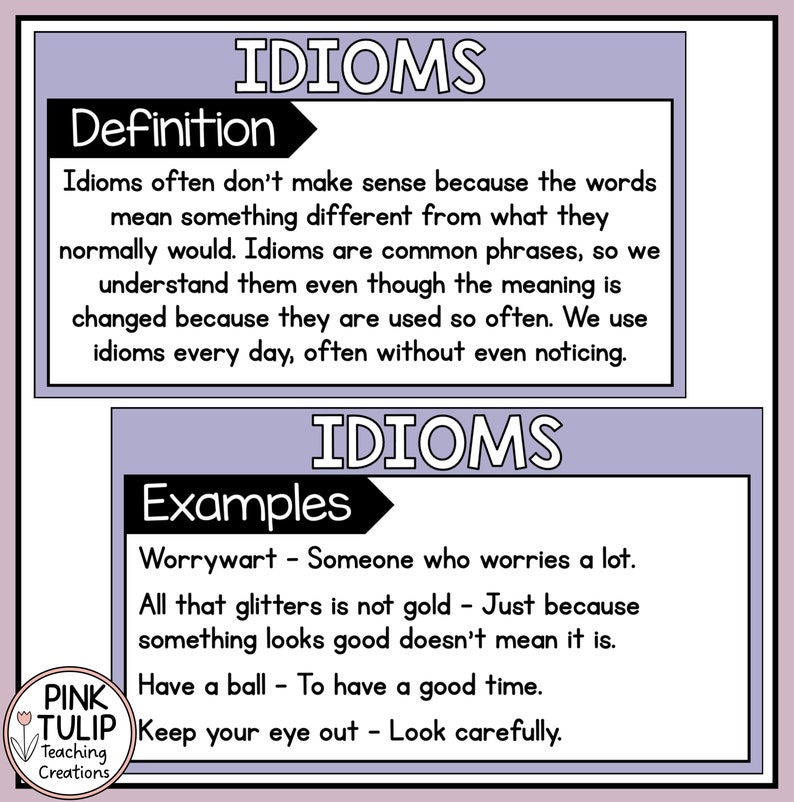 Idioms Shared Reading Powerpoint - Guided Teaching - Etsy