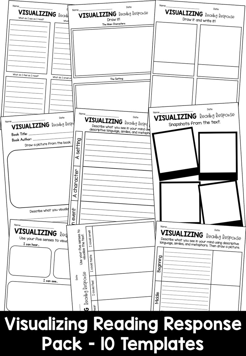 Visualizing (visualising) - Reading Comprehension Bundle - Etsy