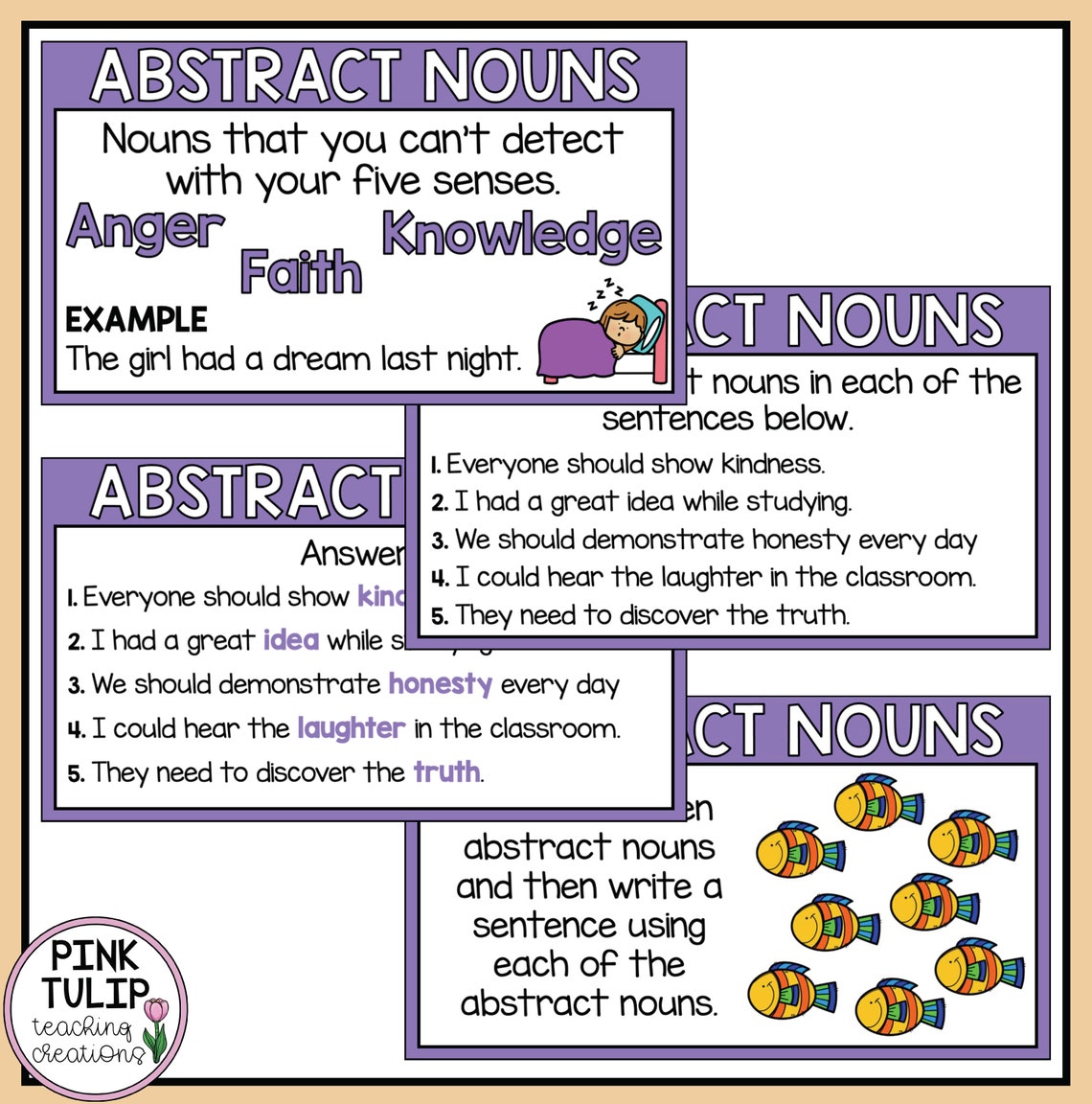 Types of Nouns Powerpoint - Guided Teaching - Etsy