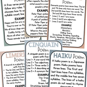 Poetry Posters - Earth Tones Classroom Decor - Etsy