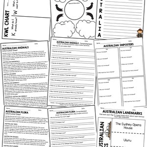 Australian Geography - Learning Activity Pack - Etsy