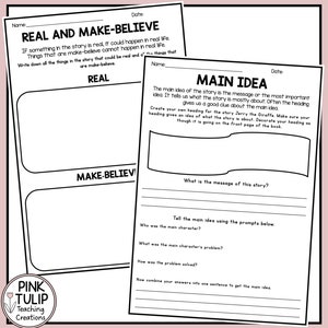 Jerry the Giraffe - Story and Reading Comprehension Pack - Etsy