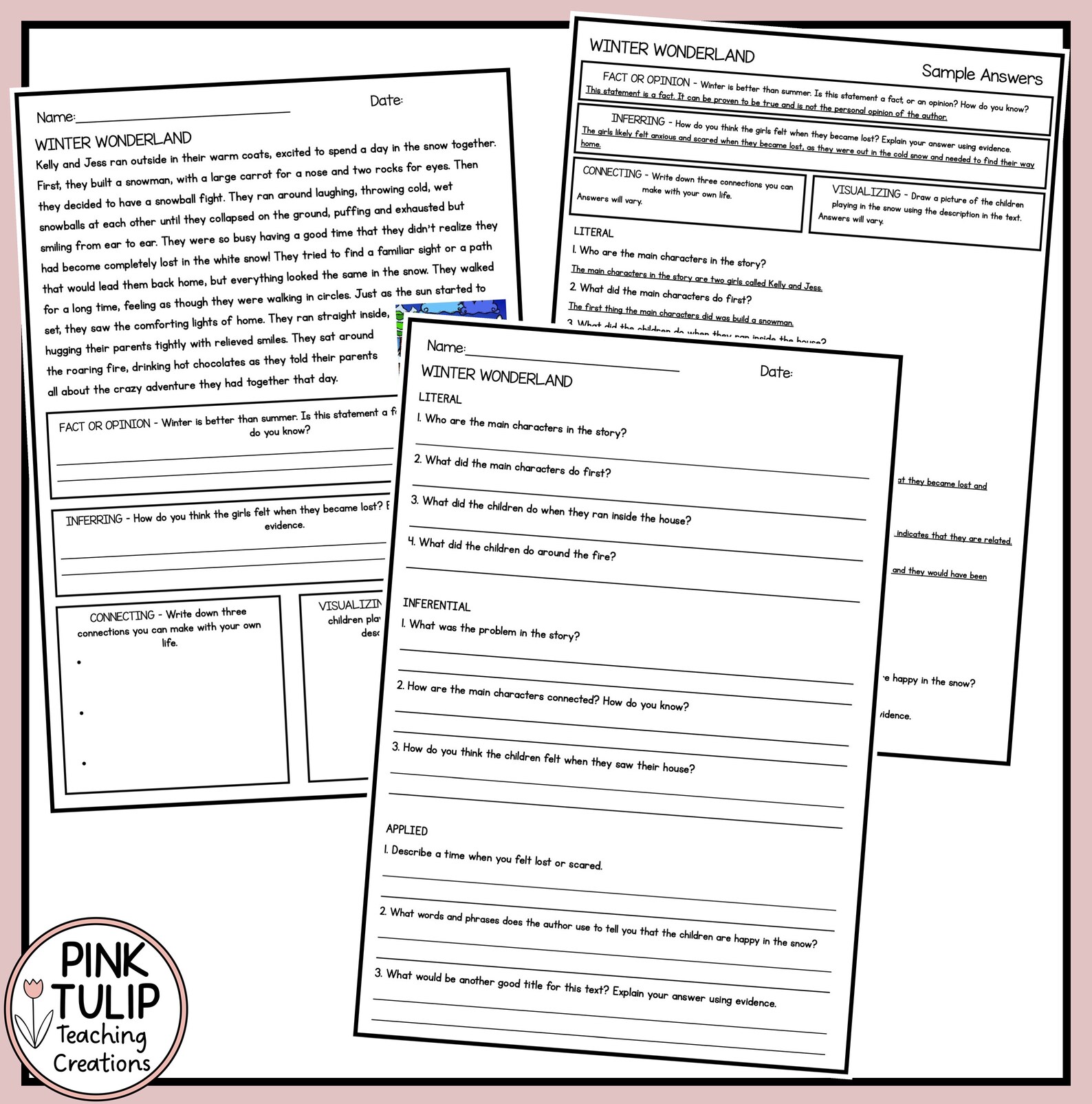 Comprehension Worksheets - Reading Strategies Set #8 - Etsy