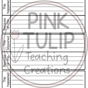 Cause and Effect Reading Response Package - Templates for Any Book - Etsy
