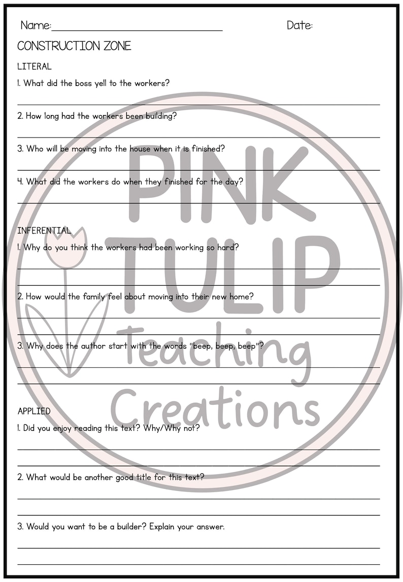 Comprehension Worksheets - Reading Strategies Set #8 - Etsy