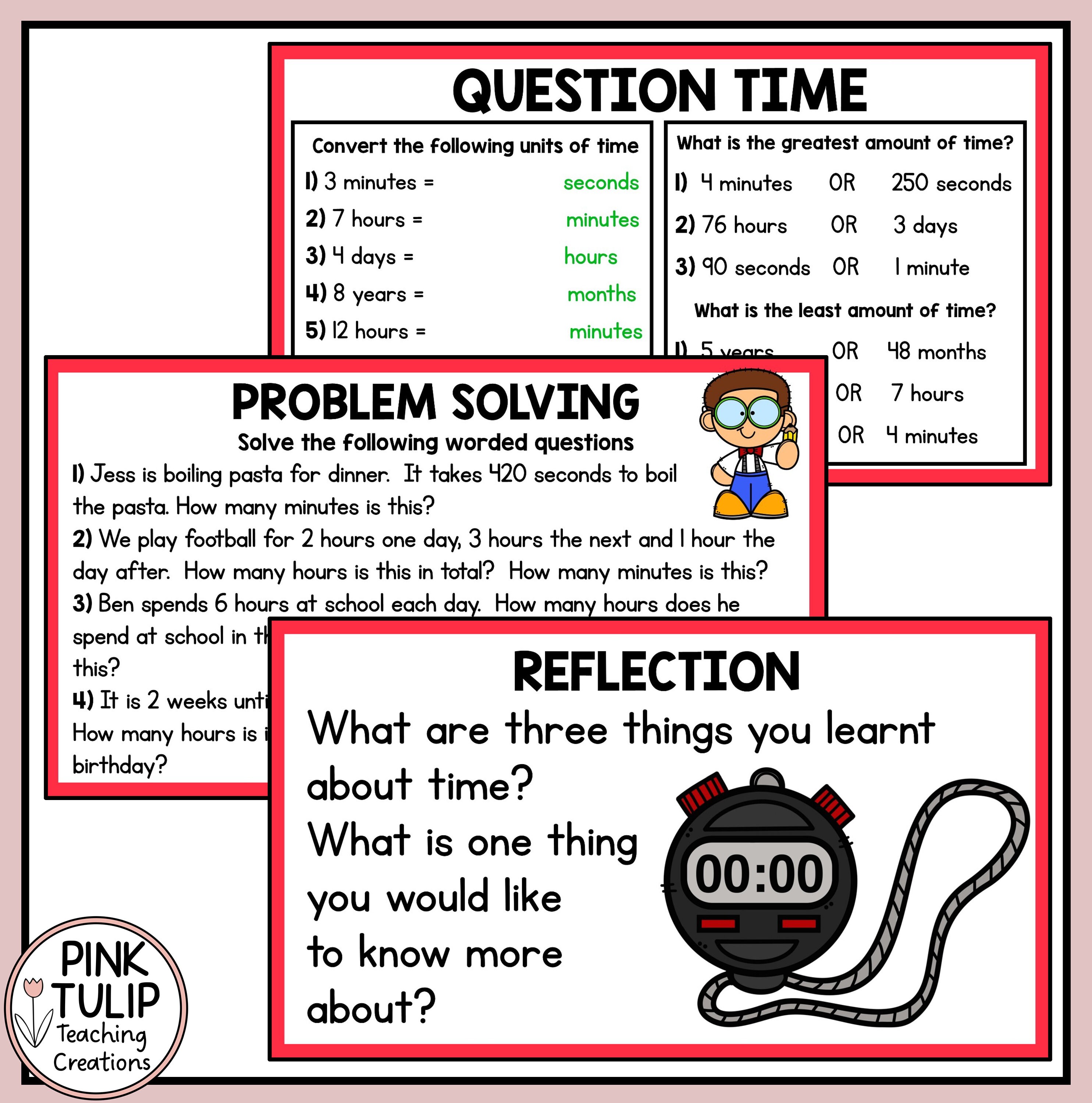 Converting Between Units of Time - Teaching Powerpoint Presentation - Etsy