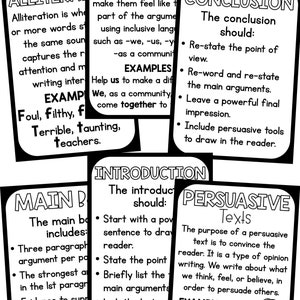 Persuasive Text Posters - Classroom Decor - Etsy