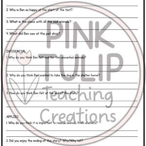 Comprehension Worksheets - Reading Strategies Set #10 - Etsy