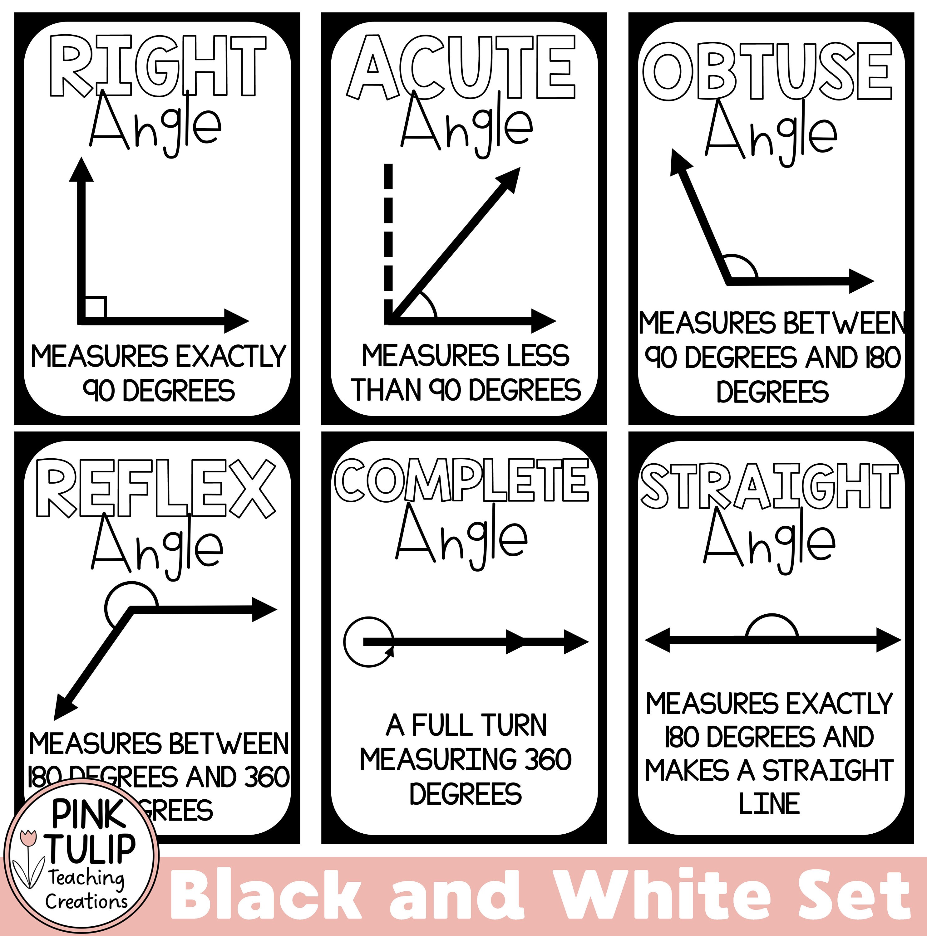 Math Angles Posters - Classroom Decor - Etsy