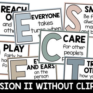 Respect Acrostic Poem Poster Set - Earth Tones Classroom Decor - Etsy