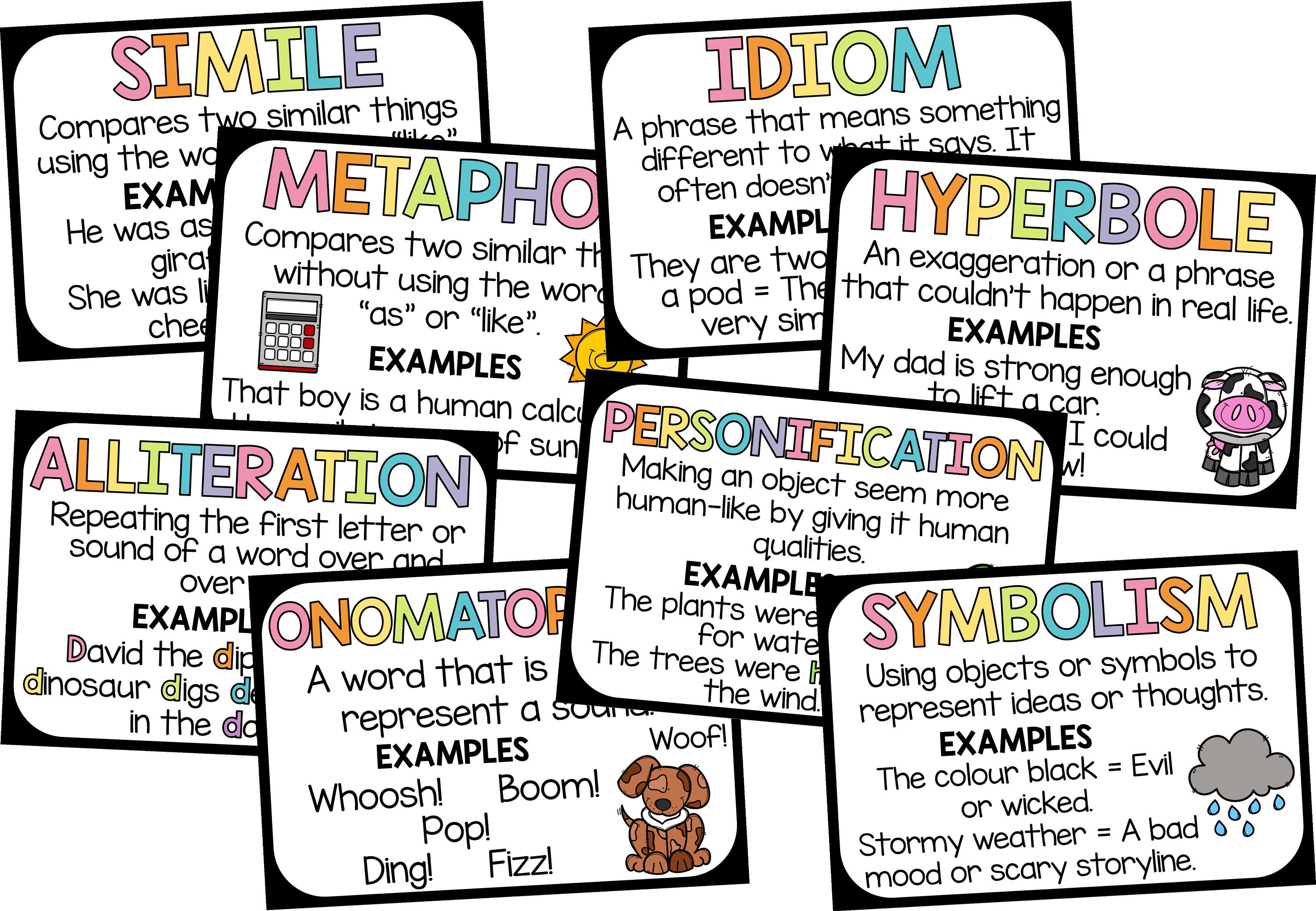 Figurative Language Posters Classroom Decor - Etsy