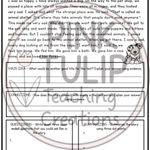 Comprehension Worksheets - Reading Strategies Set #10 - Etsy