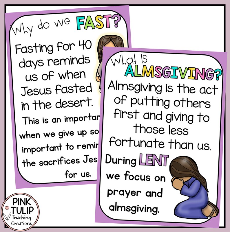 Lent Posters - Classroom Decor - Etsy