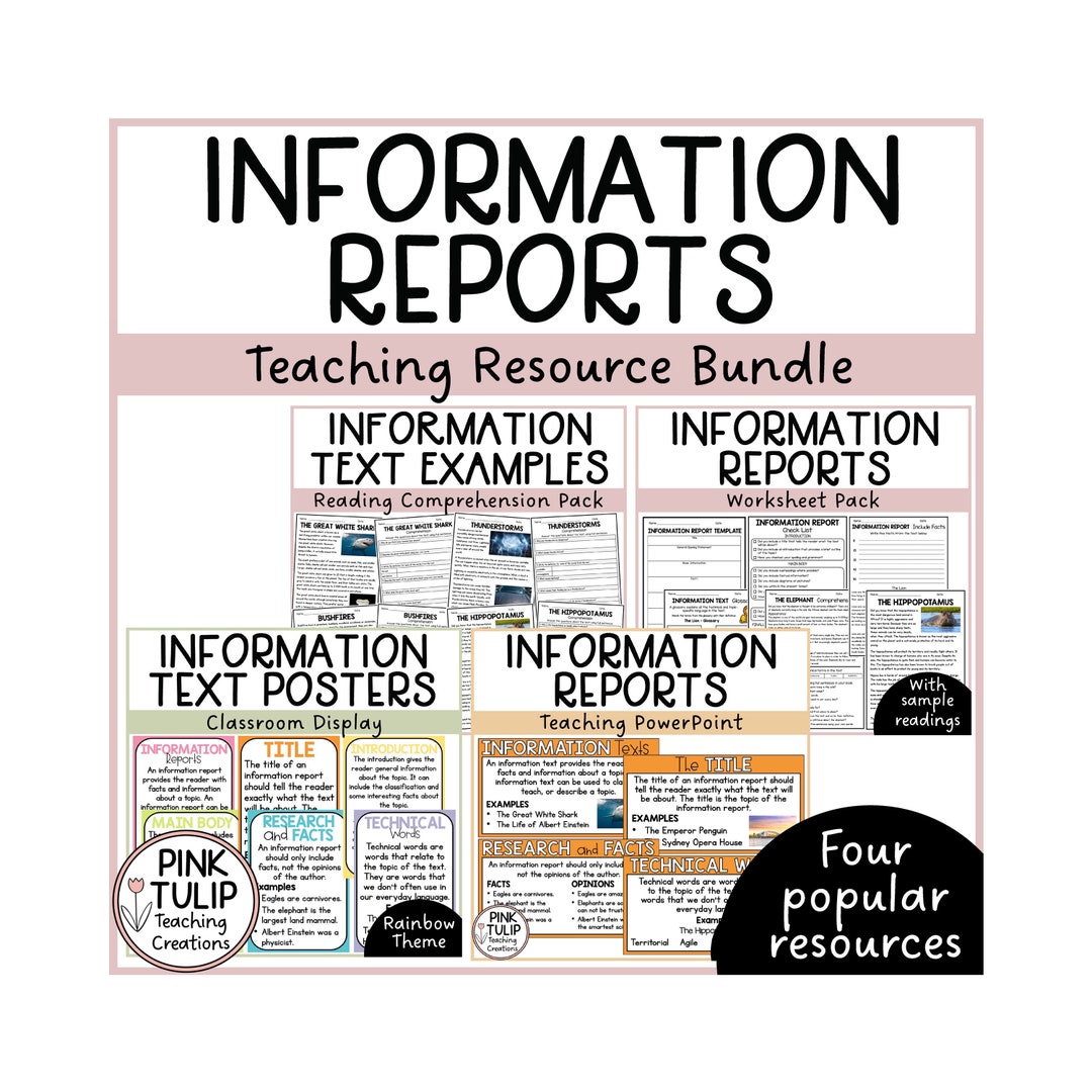 Information Text - Reading and Writing Bundle - Etsy