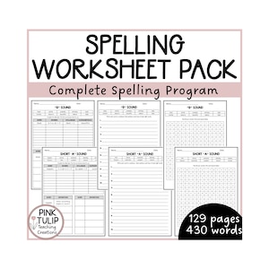 Year Long Spelling Workbook - Graphemes and Phonemes - Etsy