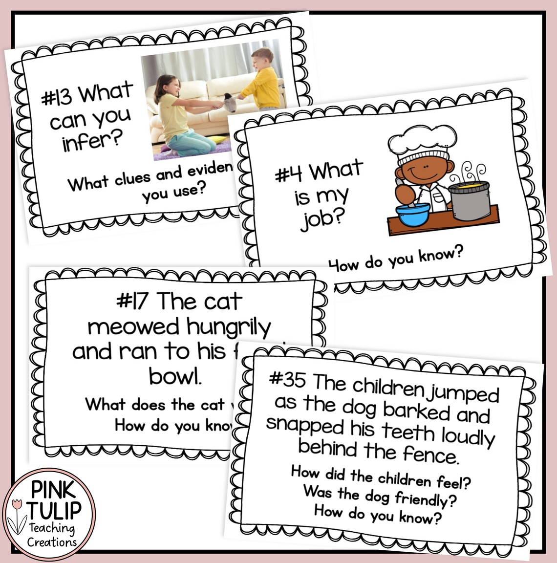 Making Inferences (inferring) - Task Cards - Etsy