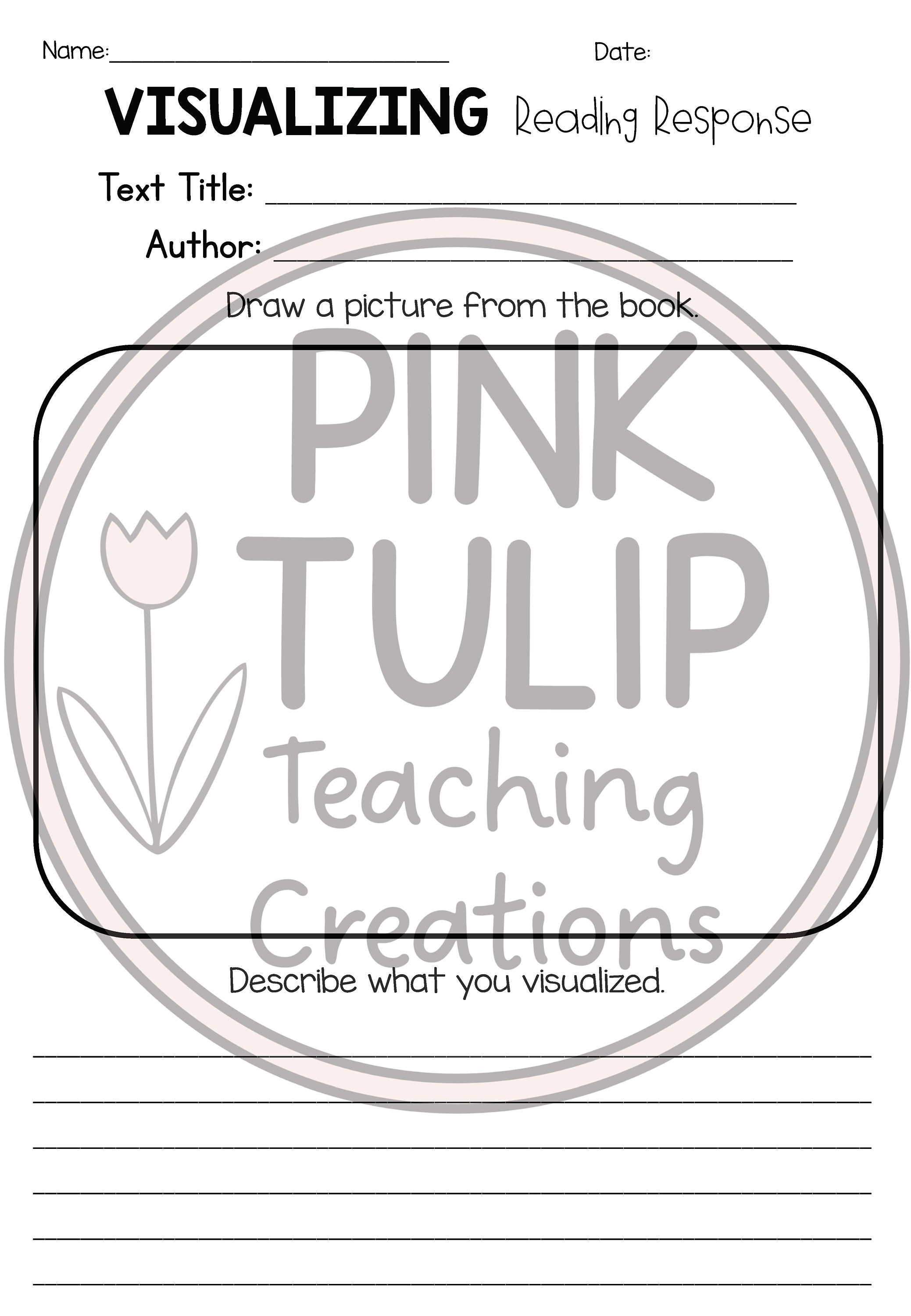 Visualizing (visualising) Reading Response Pack - Templates for Any ...