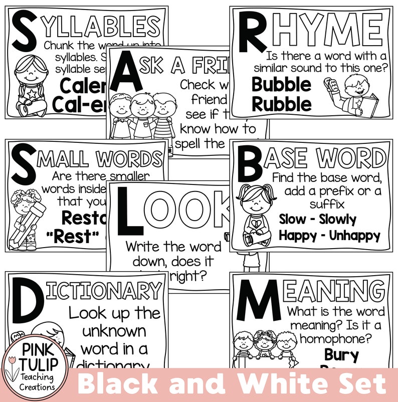 Spelling Strategy Posters - Classroom Decor - Etsy
