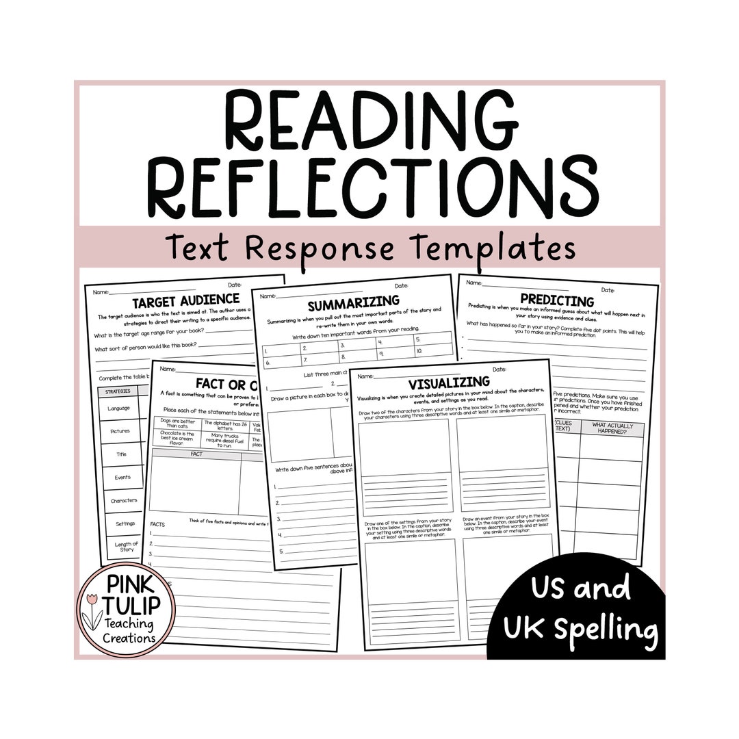 Reading Strategies Worksheets Use With Any Book - Etsy