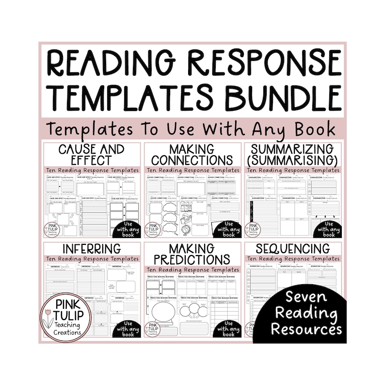 Reading Response Templates - Reading Strategies Bundle - Etsy
