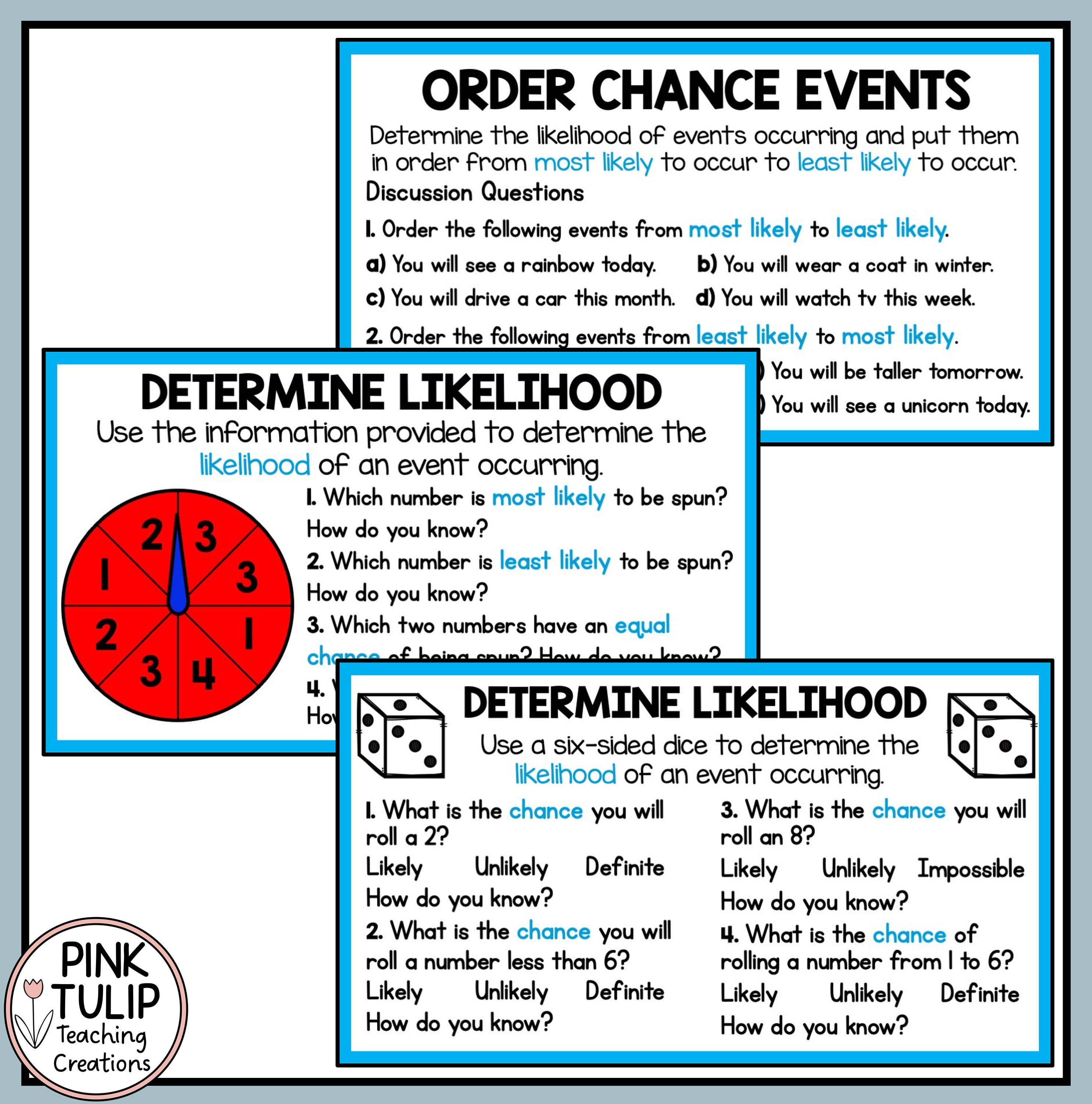 Chance and Probability - Teaching Powerpoint Presentation - Etsy