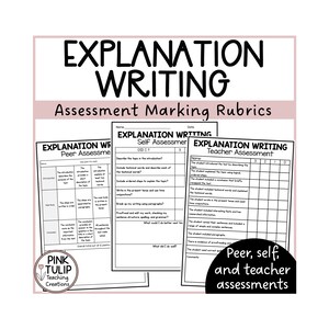 Explanation Writing - Marking Assessment Rubrics - Etsy