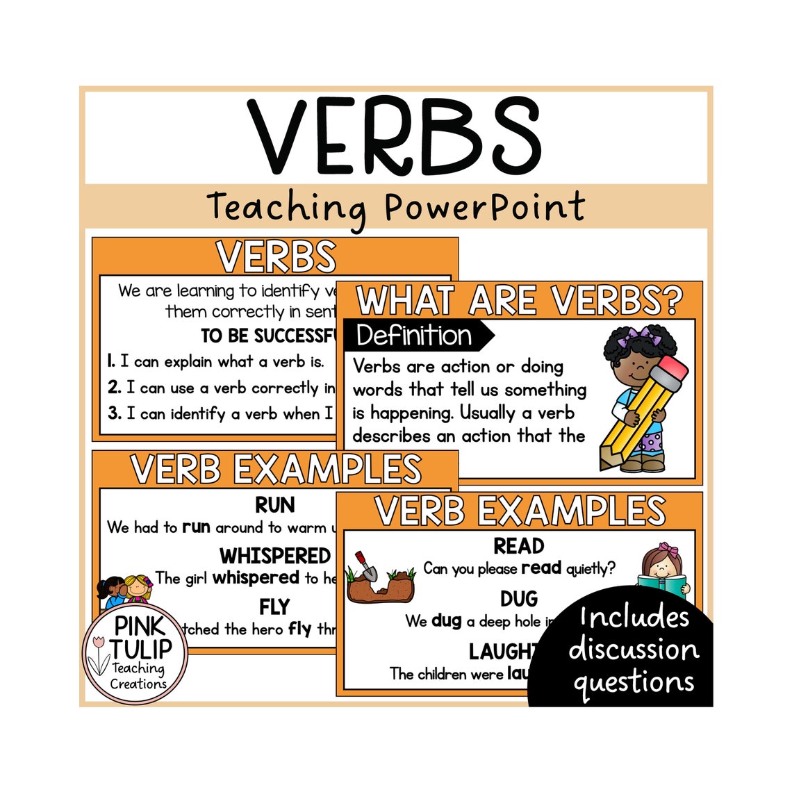Verbs Powerpoint - Guided Teaching - Etsy
