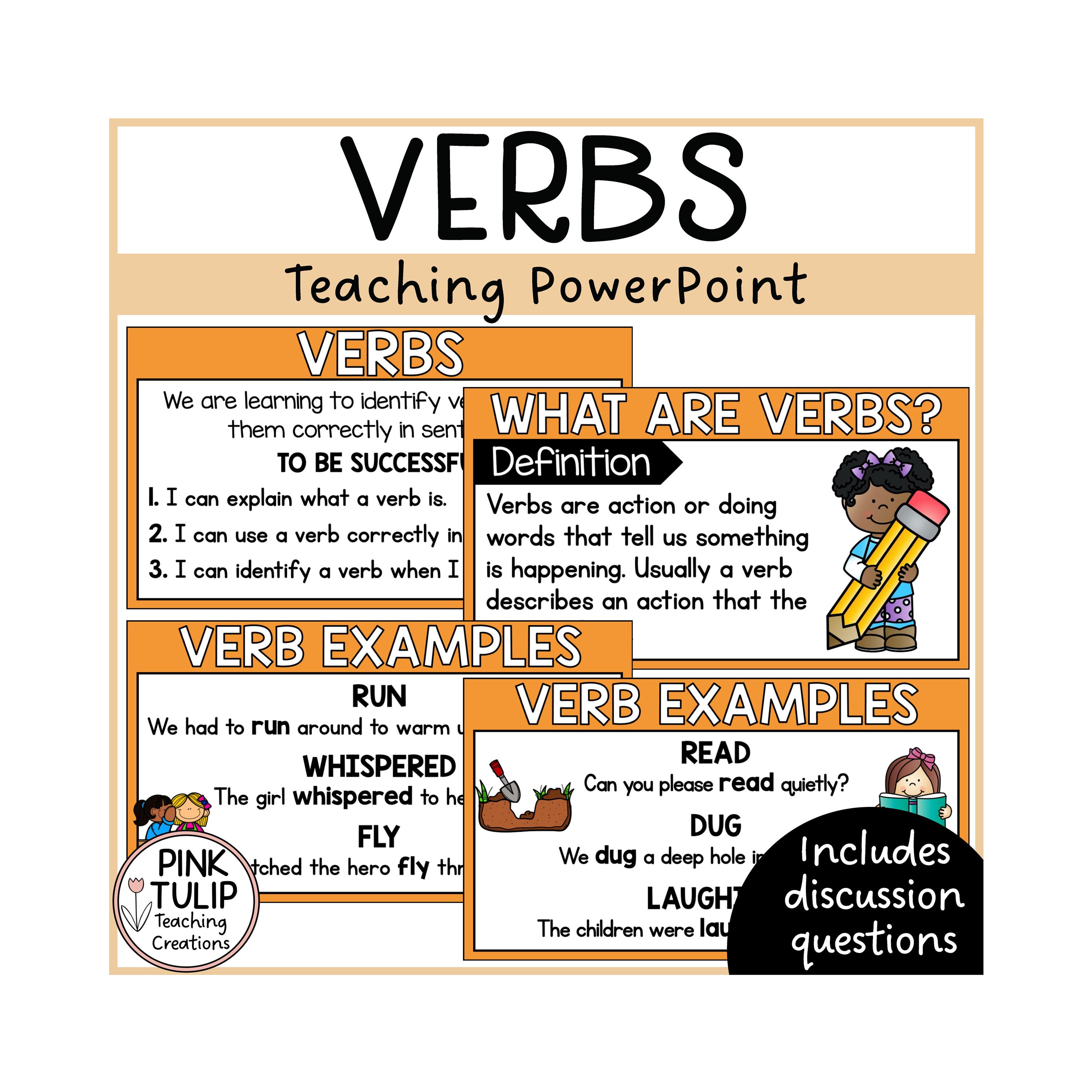 Verbs Powerpoint Guided Teaching - Etsy