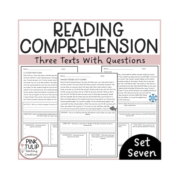 Reading Comprehension Strategies Worksheet