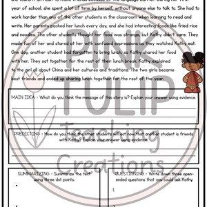 Comprehension Worksheets - Reading Strategies Set #7 - Etsy