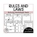 Rules and Laws Activity Pack - Civics and Citizenship Unit - Etsy