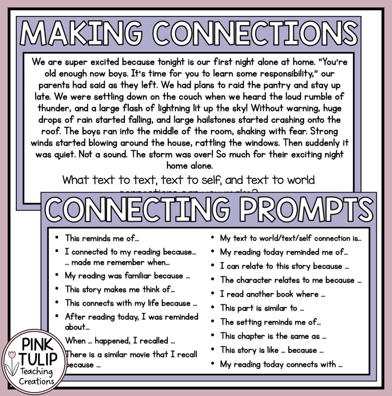 Making Connections (connecting) Reading Strategy Powerpoint - Guided ...