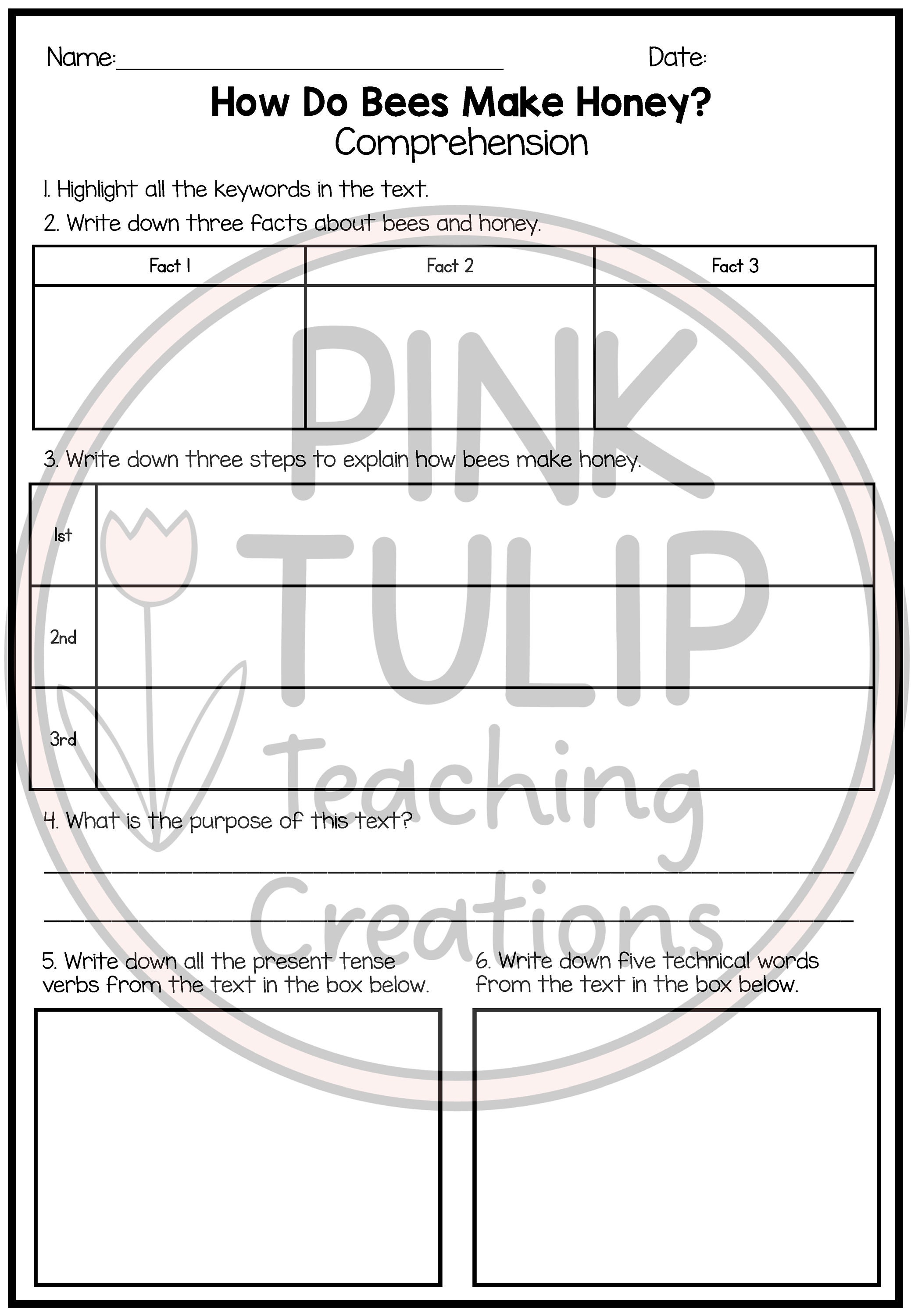 Explanation Text How Do Bees Make Honey - Etsy