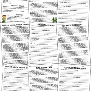 Persuasive Text Examples - Ten Reading Samples With Comprehension - Etsy