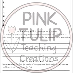 Resolution - Narrative Writing Worksheets - Etsy