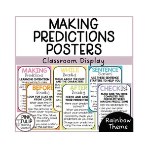 Making Predictions (predicting) Reading Posters - Classroom Decor - Etsy