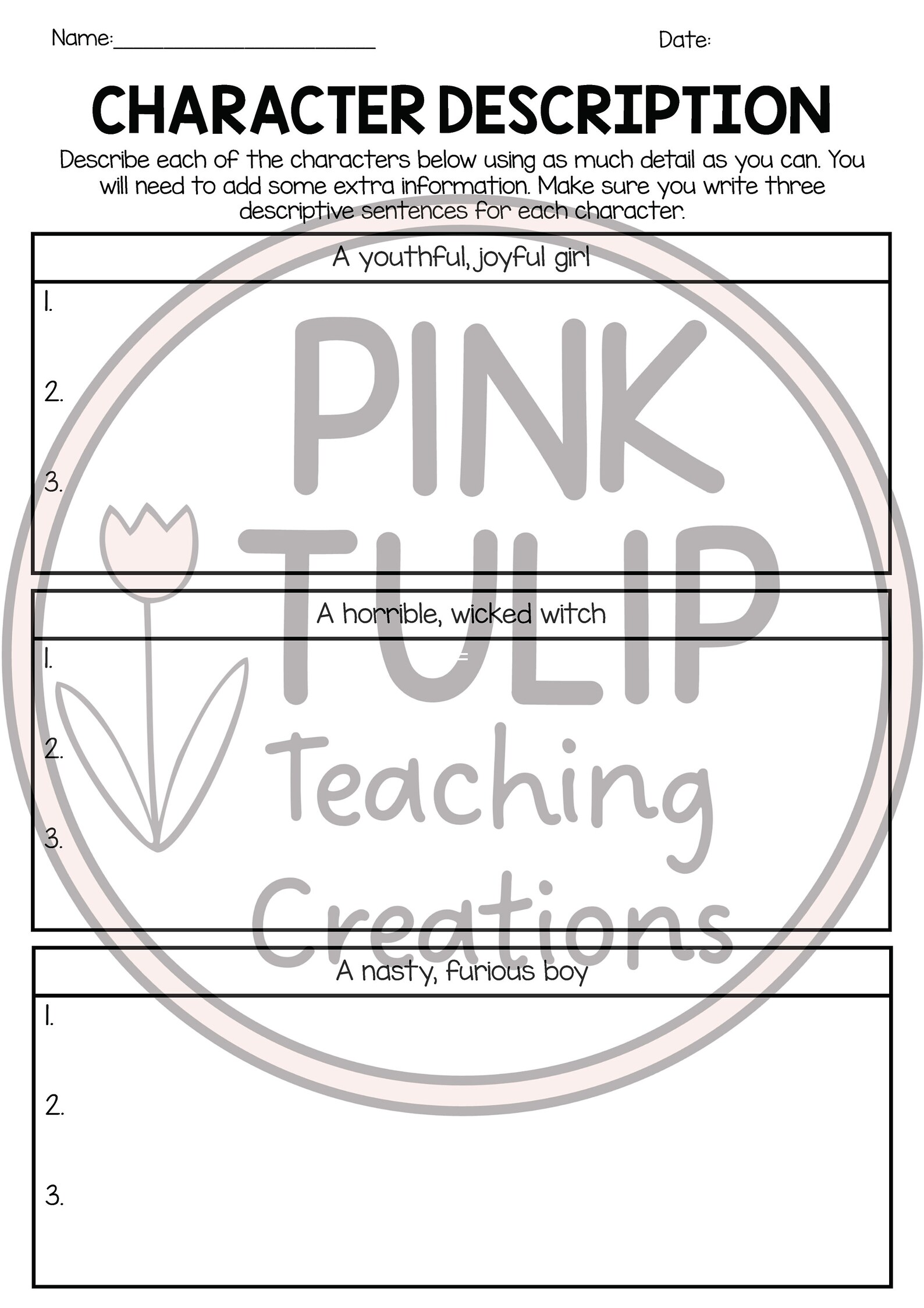 Narrative Writing Worksheet Pack - No Prep Lesson Ideas - Etsy