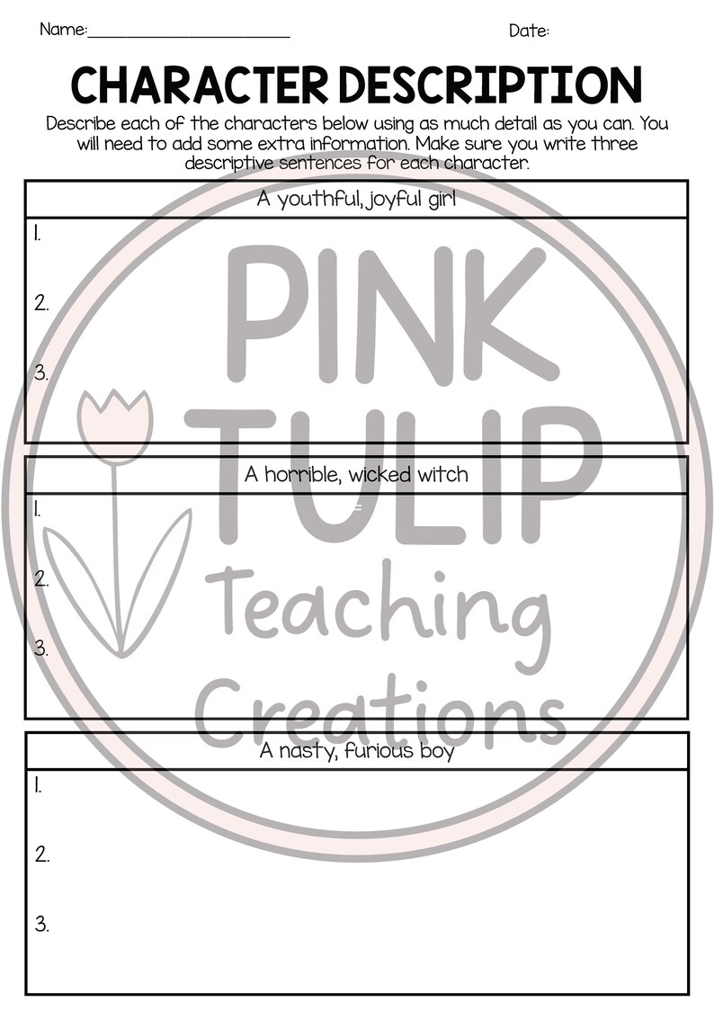 Narrative Writing Worksheet Pack - No Prep Lesson Ideas - Etsy