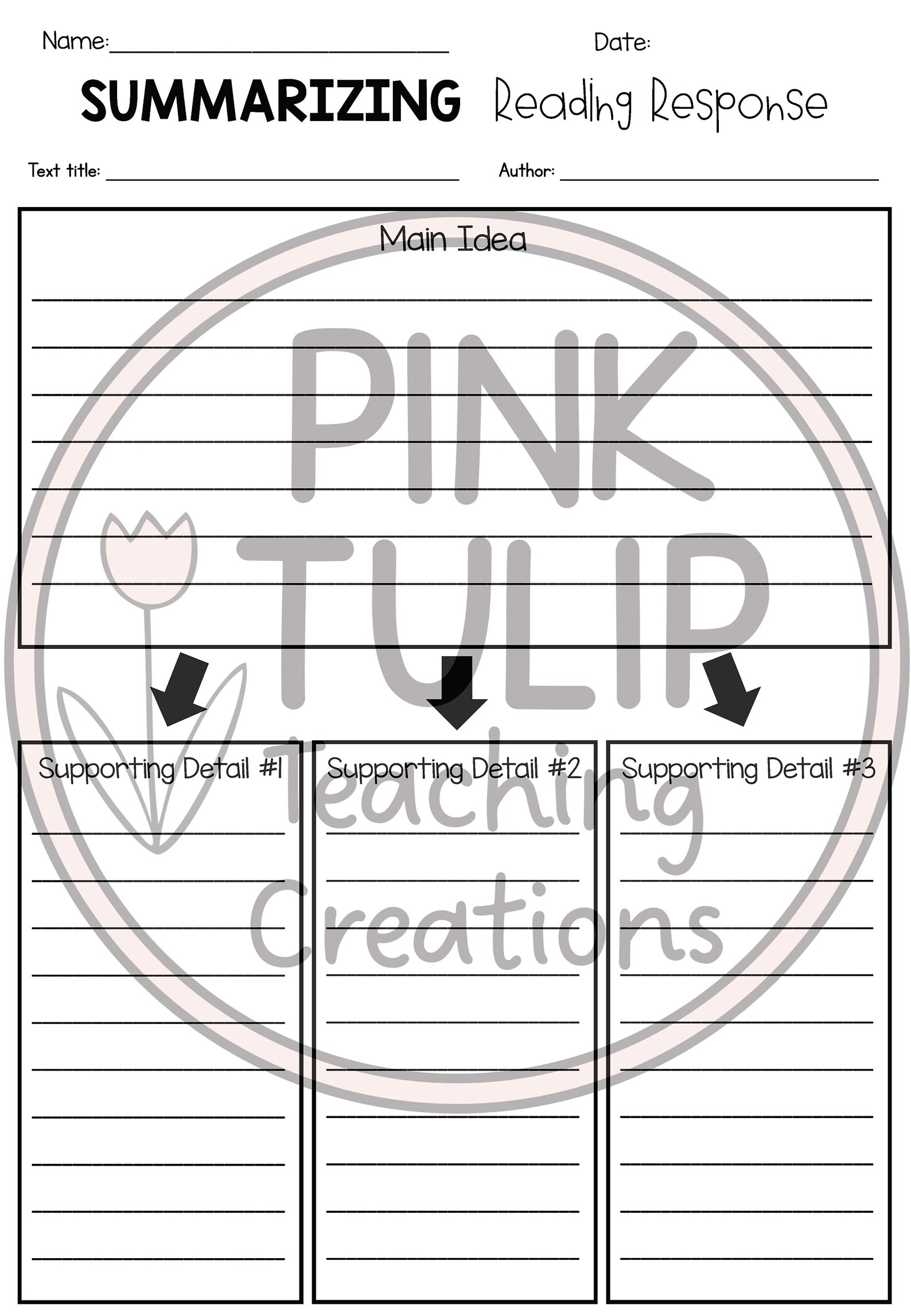 Summarizing (summarising) Reading Response Pack - Templates for Any ...