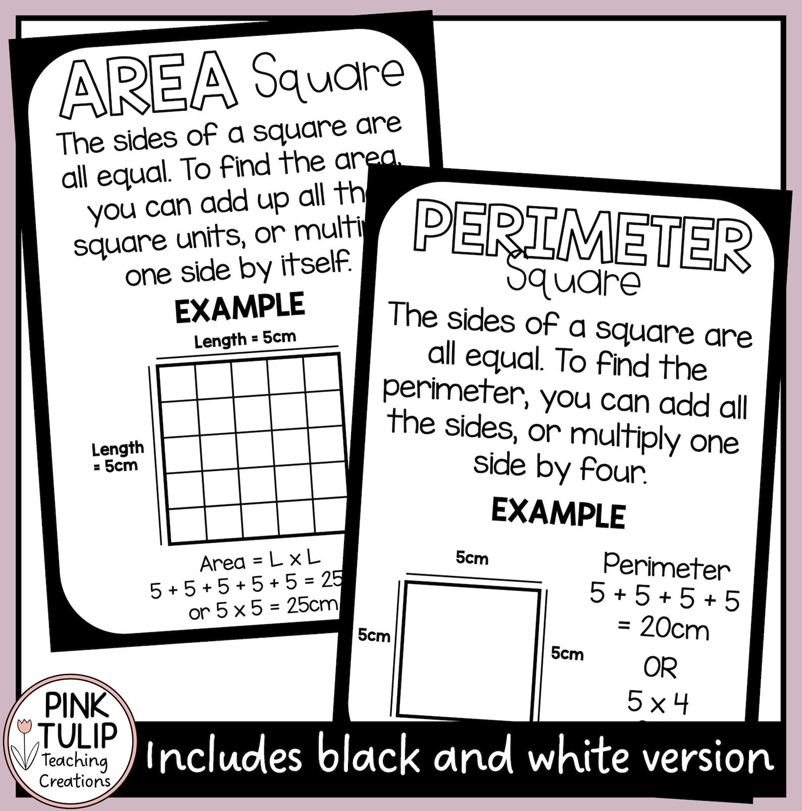Area and Perimeter Posters - Classroom Decor - Etsy