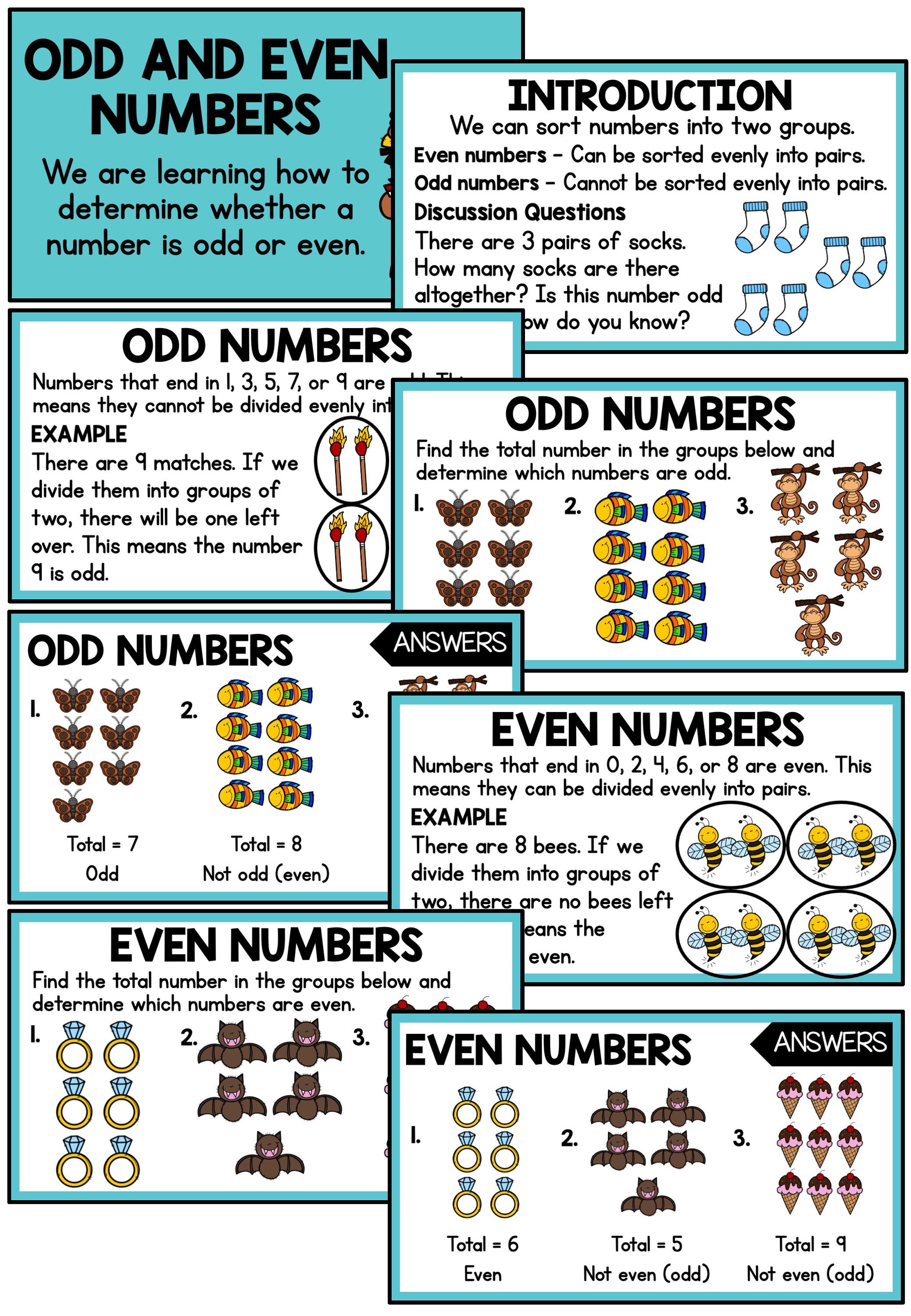 Odd and Even Numbers Teaching Powerpoint Presentation - Etsy