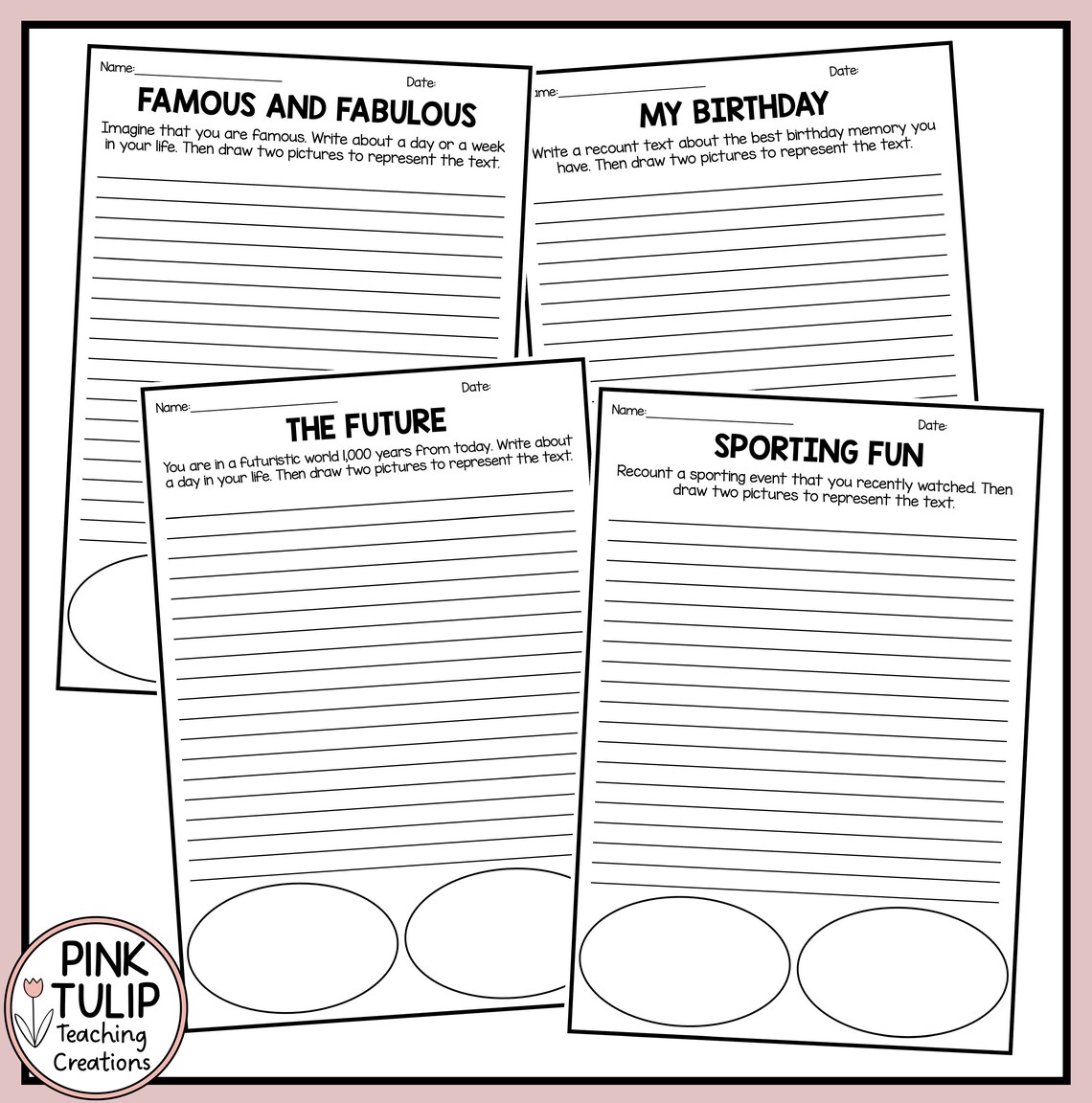 Recount Writing - Prompts and Template - Etsy