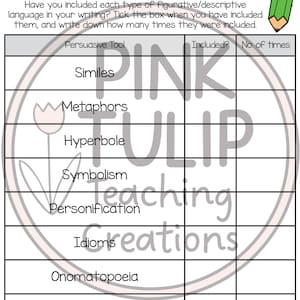 Figurative and Descriptive Language - Narrative Writing Worksheets - Etsy