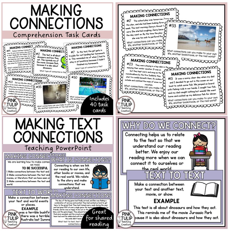 Making Connections (connecting) - Reading Comprehension Bundle - Etsy