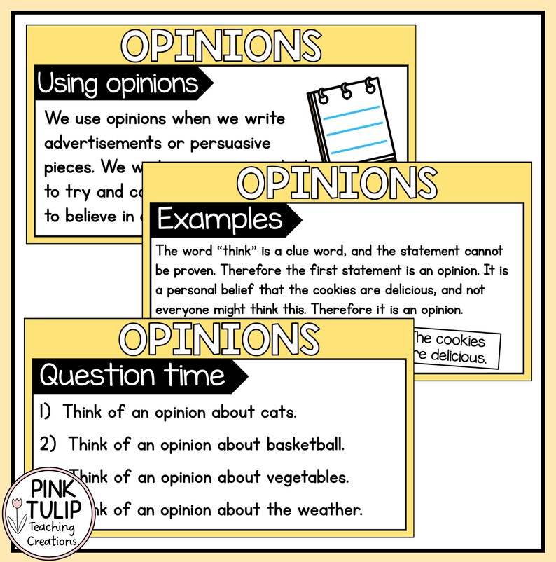 Fact and Opinion Powerpoint - Guided Teaching - Etsy